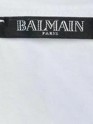 Balmain Logo-print Cap-sleeve T-shirt