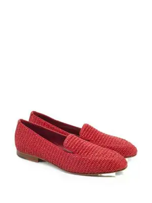 Manolo Blahnik Pitakara Raffia Slippers