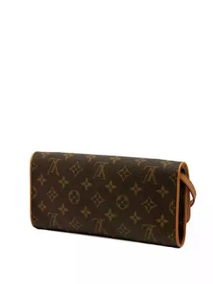 LOUIS VUITTON 2001 Monogram Pochette Twin Gm Crossbody Bag