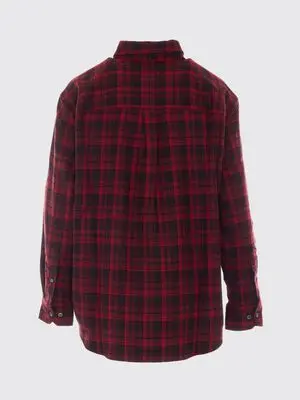 DUNST Long-sleeved Check Shirt With A Button-down Collar - Red