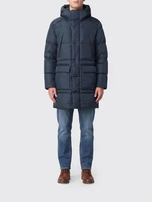 Add Water-repellent Nylon Long Down Jacket With Ped Hood - Black