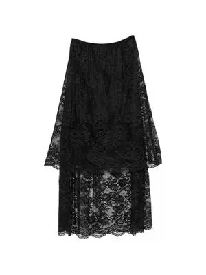 CARLA G. Flower-lace Maxi Skirt