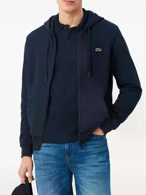 Lacoste Zip-up Fleece Hoodie - Blue