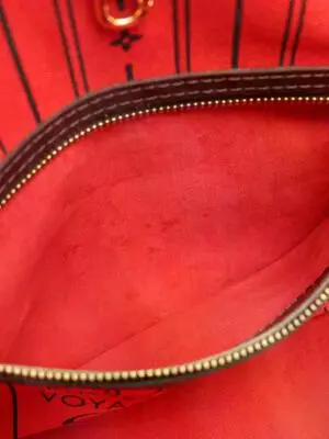 LOUIS VUITTON 2010 Pm Neverfull Damier Ebene Tote Bag
