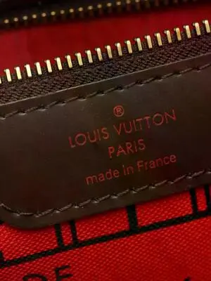 LOUIS VUITTON 2010 Pm Neverfull Damier Ebene Tote Bag