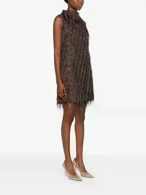 RAME Fringe-trimmed Sleeveless Midi Dress