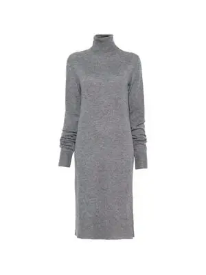 UNIVERSEL Roll-neck Knitted Midi Dress - Grey