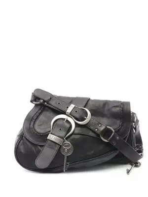 Dior 2000s Gaucho Saddle Shoulder Bag - Black