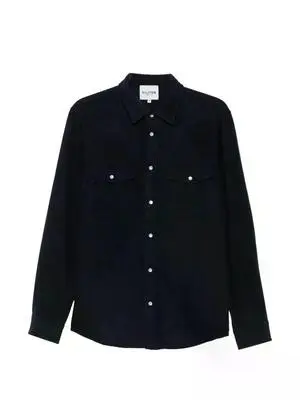 KUJTEN Front Flap-pocket Shirt - Blue