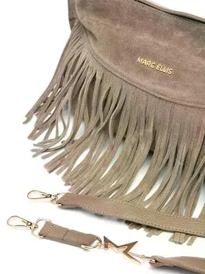 MARC ELLIS Dakota M Fringe-trim Leather Shoulder Bag