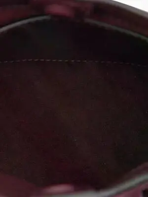 Burberry 2000-2017 Mega Check Canvas And Suede Fringe Bucket Bag