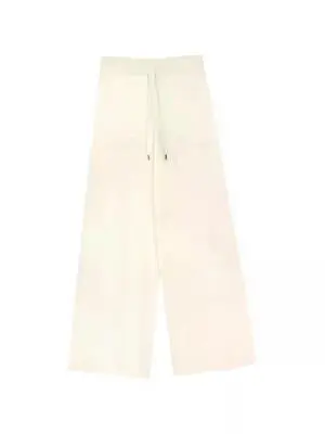 Vera Wang Jordan Wide-leg Drawstring Trousers - Neutrals