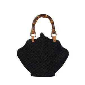 JELAVU Venus Crochette Shell Bag - Black