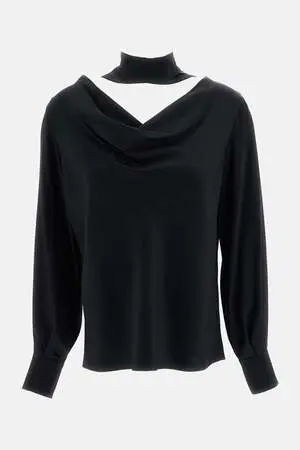 Max Mara Silk Satin Blouse - Black