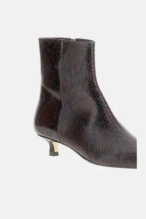 AeydĒ Sofia Ankle Boots In Snake-print Leather