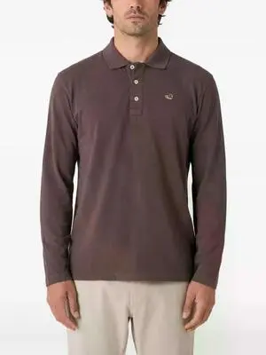 EDMMOND STUDIOS Logo-patch Long-sleeve Polo Shirt