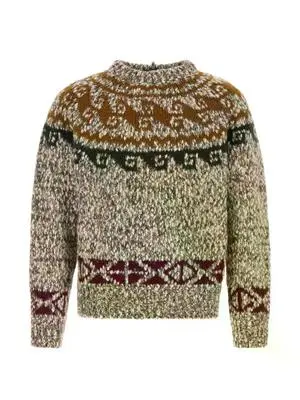 Moncler Fair Isle Chunky-knit Sweater - Neutrals