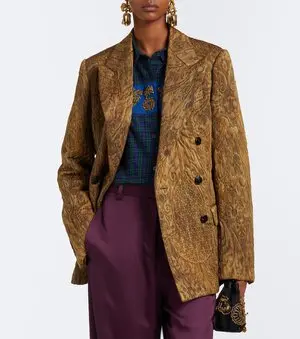 Dries Van Noten Checked Embroidered Cotton Flannel Shirt