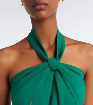 Elie Saab Crepe Halterneck Gown