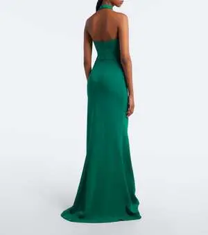 Elie Saab Crepe Halterneck Gown