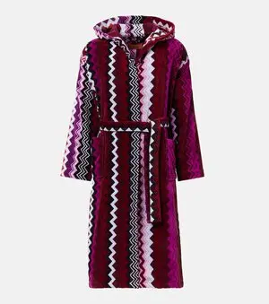 Missoni Giacomo Chevron Cotton Terry Bathrobe - Multicoloured