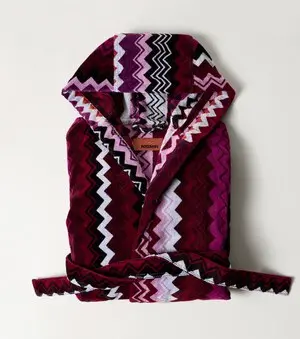 Missoni Giacomo Chevron Cotton Terry Bathrobe