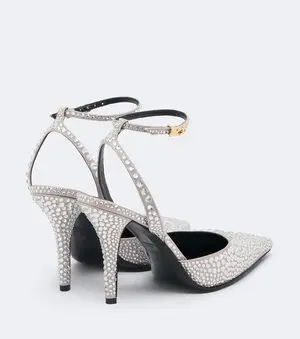 Balmain Crystal-embellished Slingback Pumps