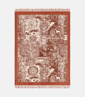 La DoubleJ Ionic Wool And Cashmere Intarsia Blanket