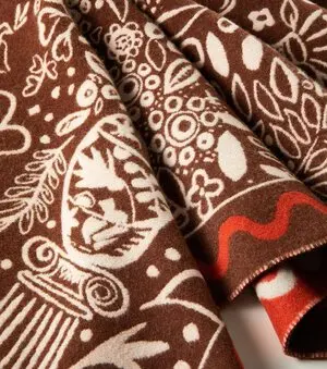 La DoubleJ Ionic Wool And Cashmere Intarsia Blanket