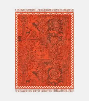 La DoubleJ Ionic Wool And Cashmere Intarsia Blanket