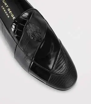 Kurt Geiger Leather Bedford Stripe Eagle Loafers