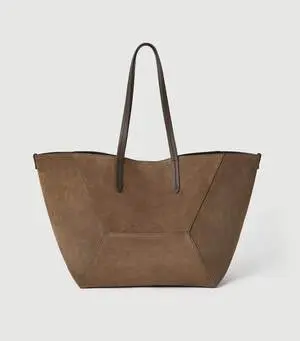 Brunello Cucinelli Large Suede Bc Duo Tote Bag
