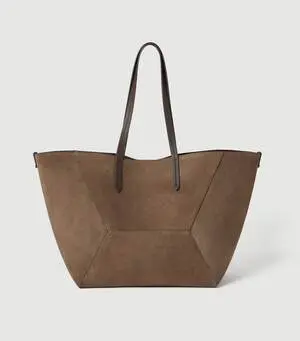 Brunello Cucinelli Large Suede Bc Duo Tote Bag