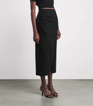 Sandro Wool-cashmere Midi Skirt