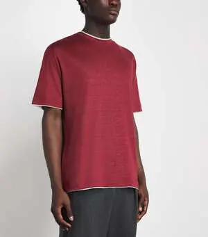 Eleventy Linen Layered T-shirt