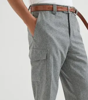 Brunello Cucinelli Virgin Wool Flannel Trousers