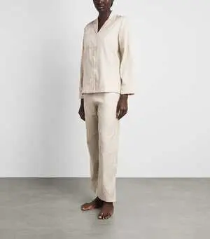 Derek Rose Cotton Jacquard Pyjama Set