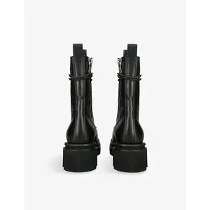Rick Owens Bogun Leather Block-heel Boots
