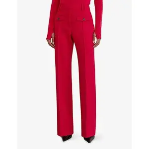 REISS Kira Fla-leg High-rise Woven Trousers