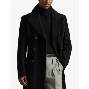 Polo Ralph Lauren Double-breasted Notched-lapel Wool Blend Coat