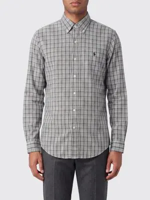 Polo Ralph Lauren Slim Fit Check Cotton Shirt With Button-down Collar - Grey