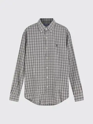 Polo Ralph Lauren Slim Fit Check Cotton Shirt With Button-down Collar - Grey
