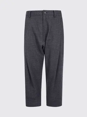 ZIGGY CHEN Wide-leg Check Virgin Wool Trousers