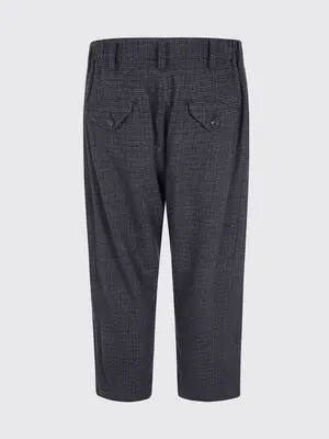 ZIGGY CHEN Wide-leg Check Virgin Wool Trousers