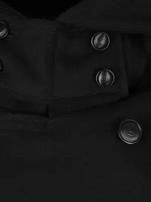 DUNO Double-breasted Short Coat In Virgin Wool With A High Neck