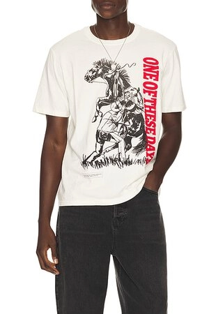 ONE OF THESE DAYS Anyhow Tee Shirt - Bone