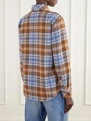 GOD’S TRUE CASHMERE Nomad Checked Cashmere-twill Shirt