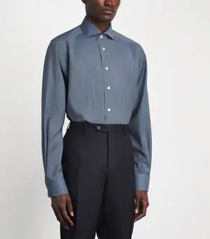Eton Merino Wool Houndstooth Shirt