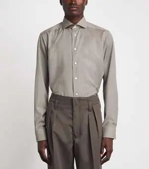 Eton Merino Wool Houndstooth Shirt