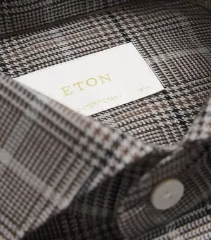 Eton Cotton-silk-cashmere Check Shirt